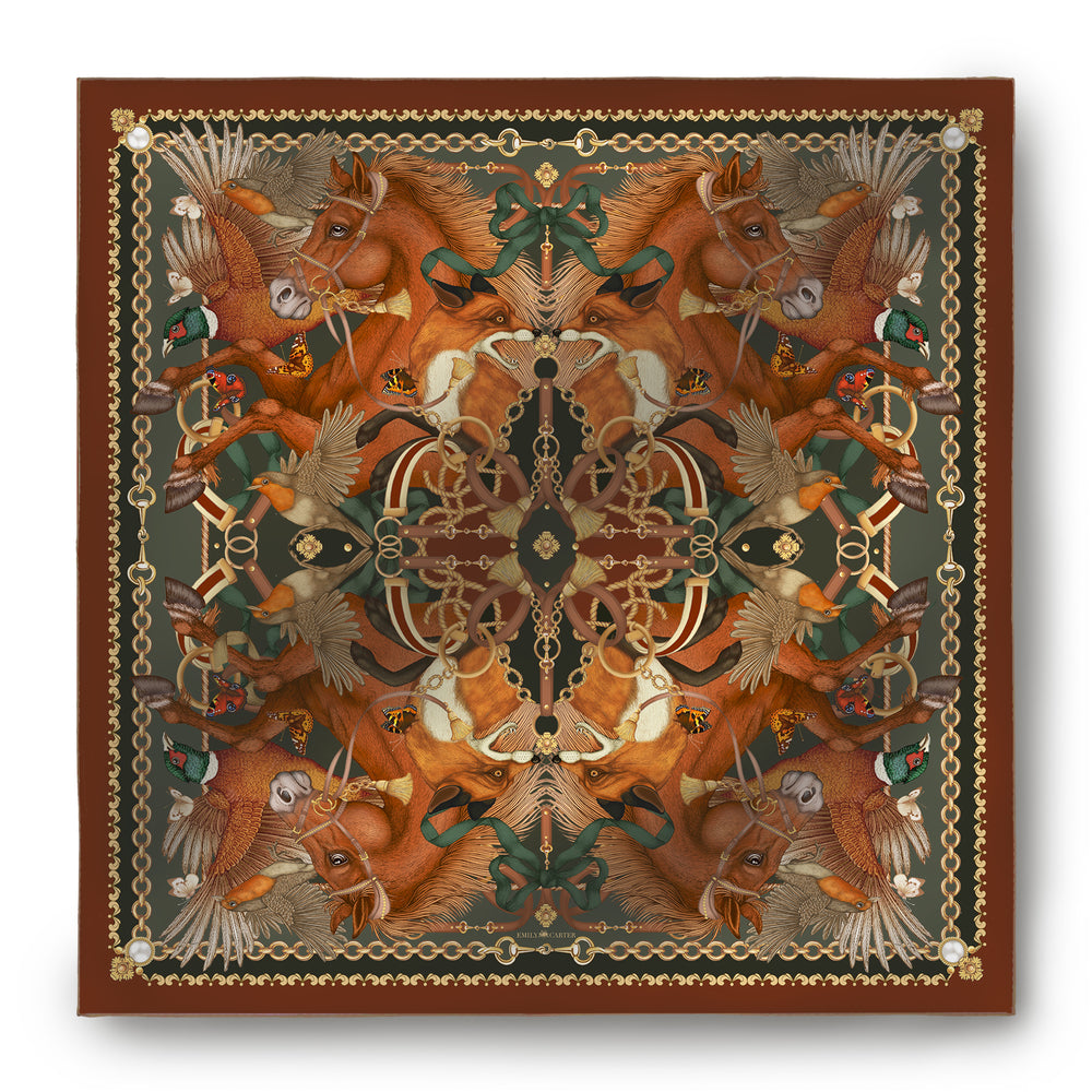 The Equestrian Silk Scarf | 90x90cm
