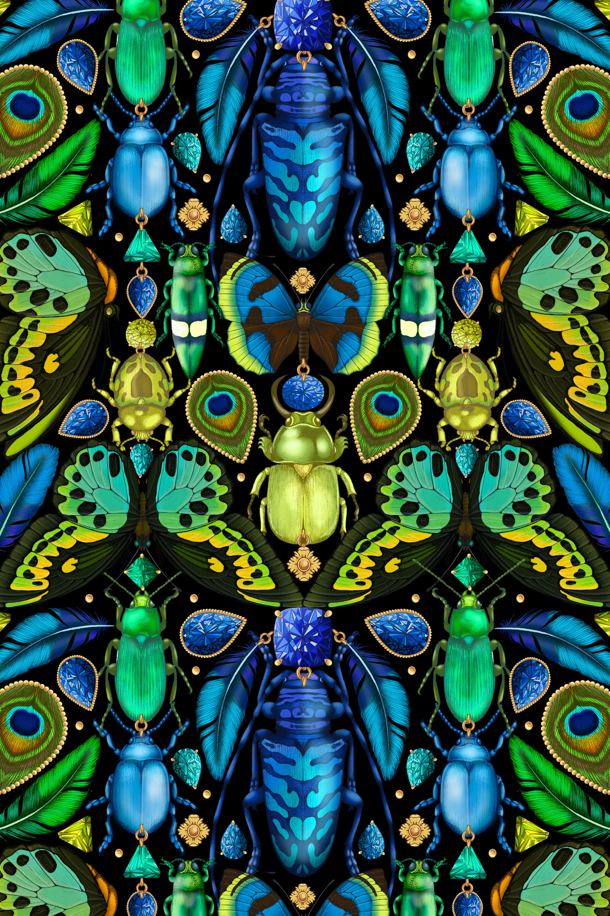 Iridescent Beetle Print