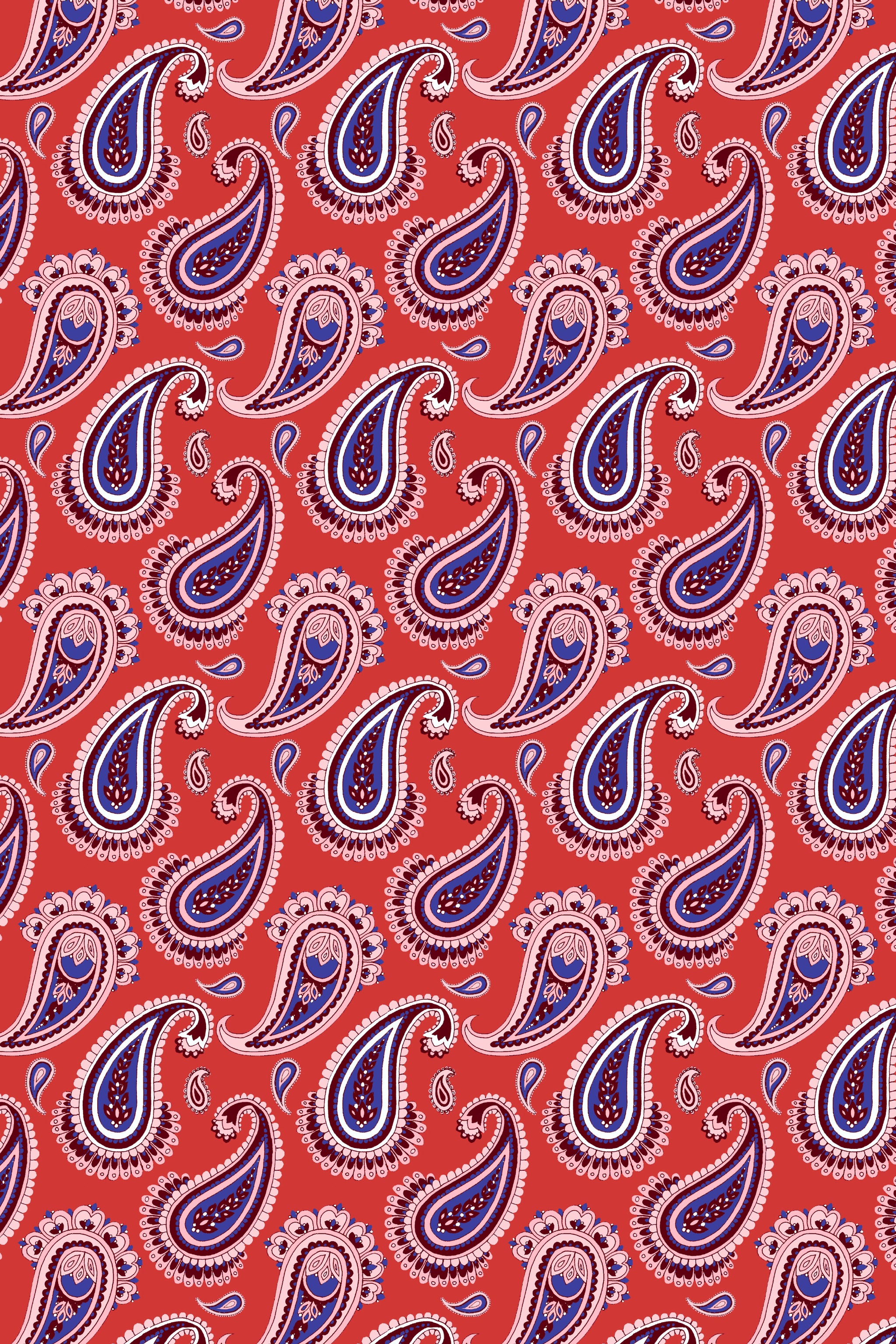 Paisley Print Scarlet