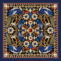 The Medieval Magpie Silk Scarf | 90x90cm