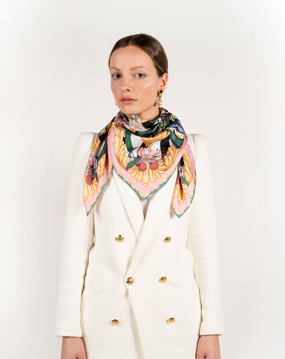 The Baroque Tiger Silk Scarf | 90x90cm [Preorder]