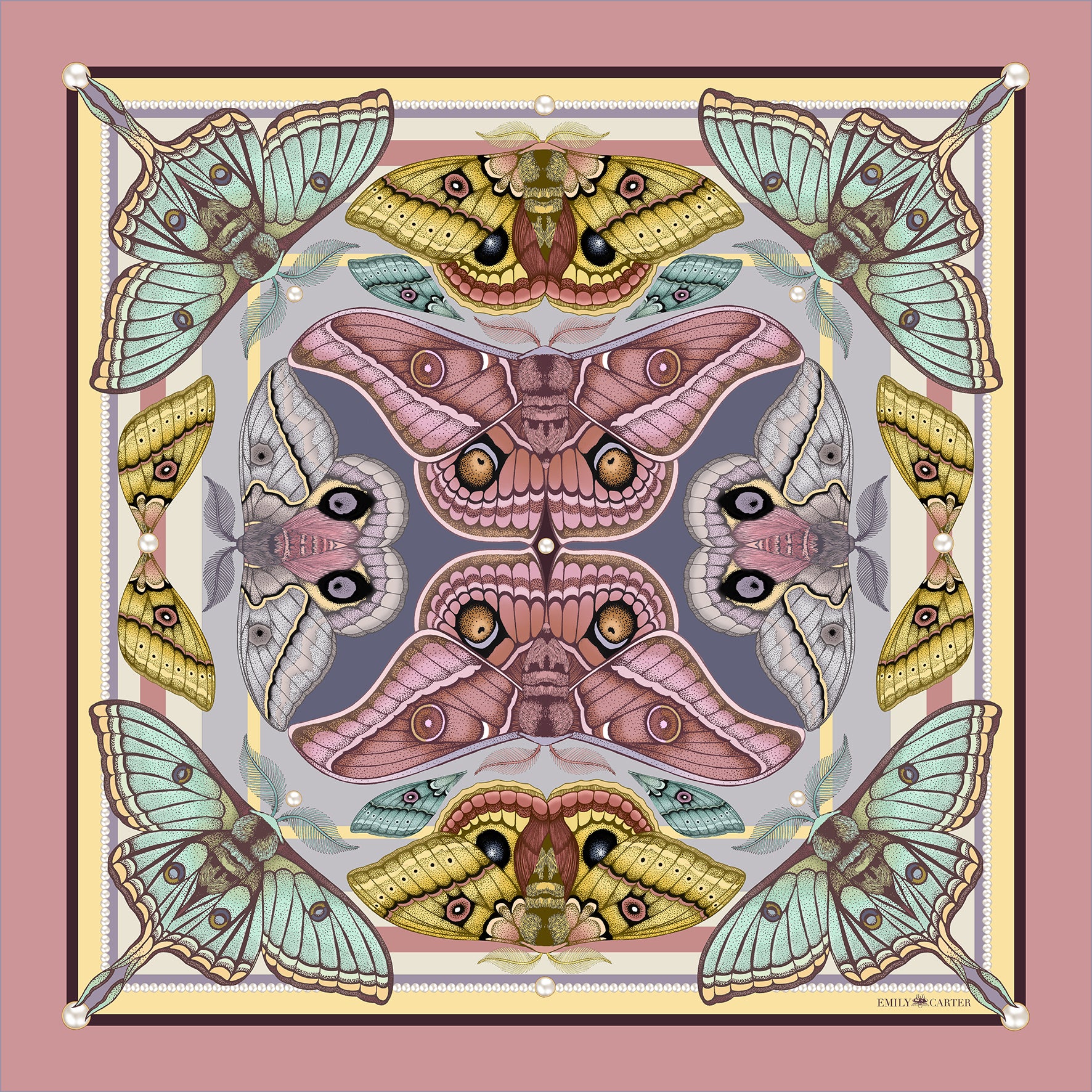 The Lunar Moth Scarf | 90x90cm