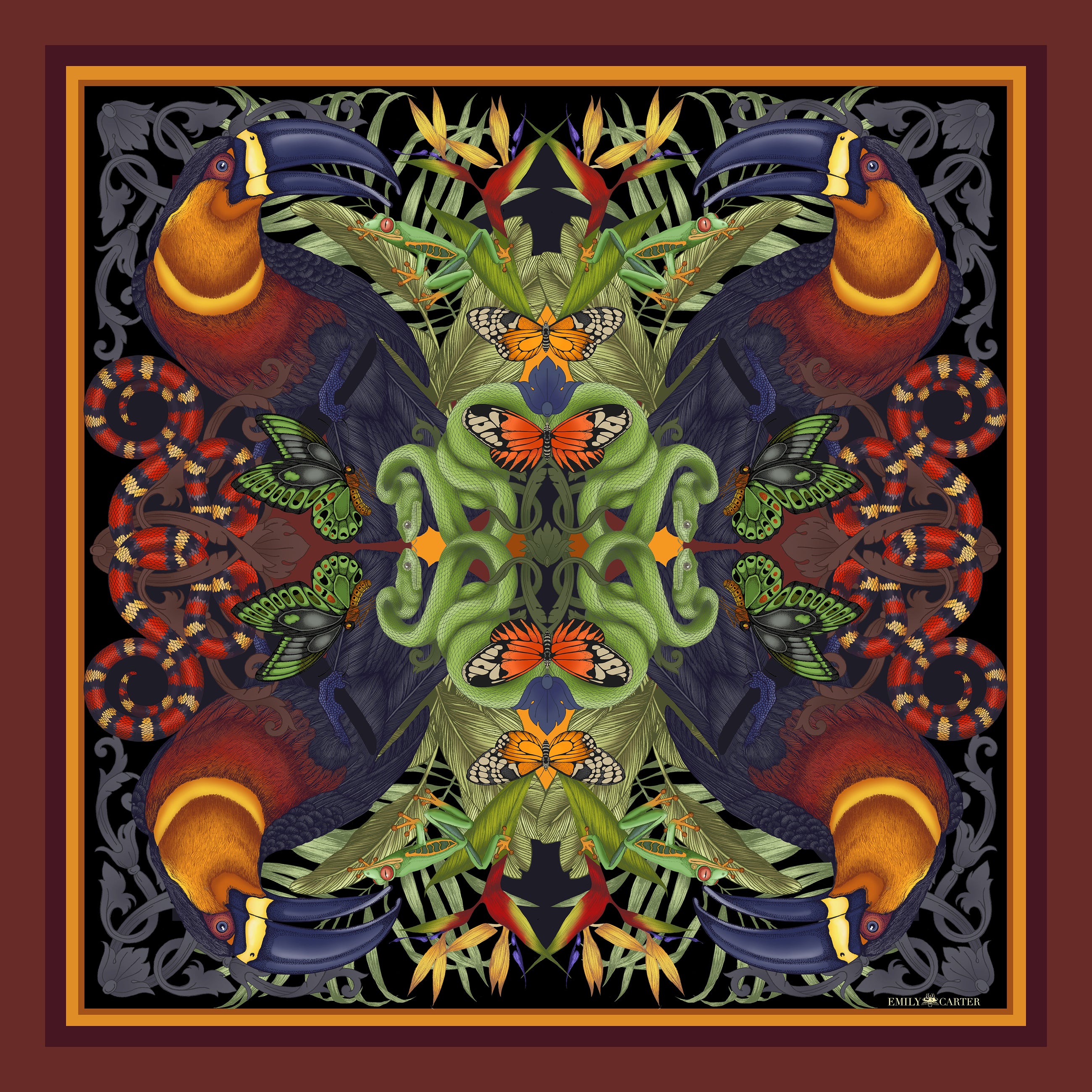 The Tropical Toucan Scarf | 90x90cm [Preorder]